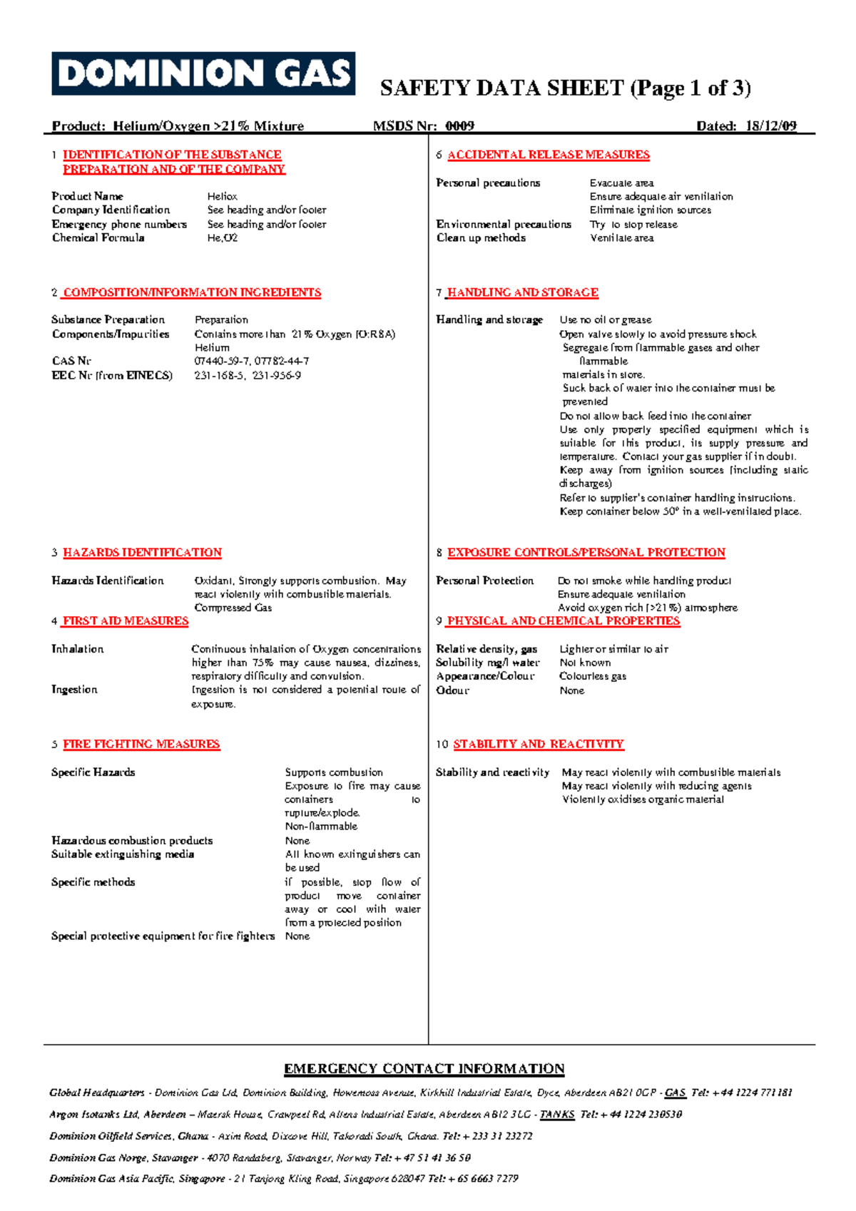 Mezcla Oxidante+ - SDS - SAFETY DATA SHEET (Page 1 of 3) Product ...