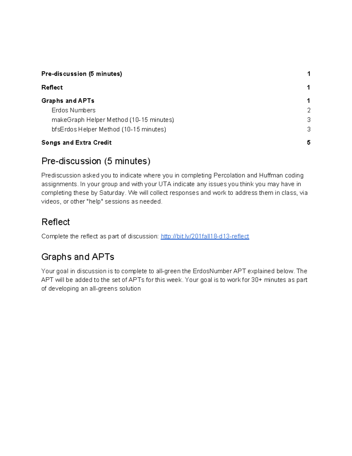 Last Discussion Solutions - Pre-discussion (5 minutes) 1 Reflect 1 ...