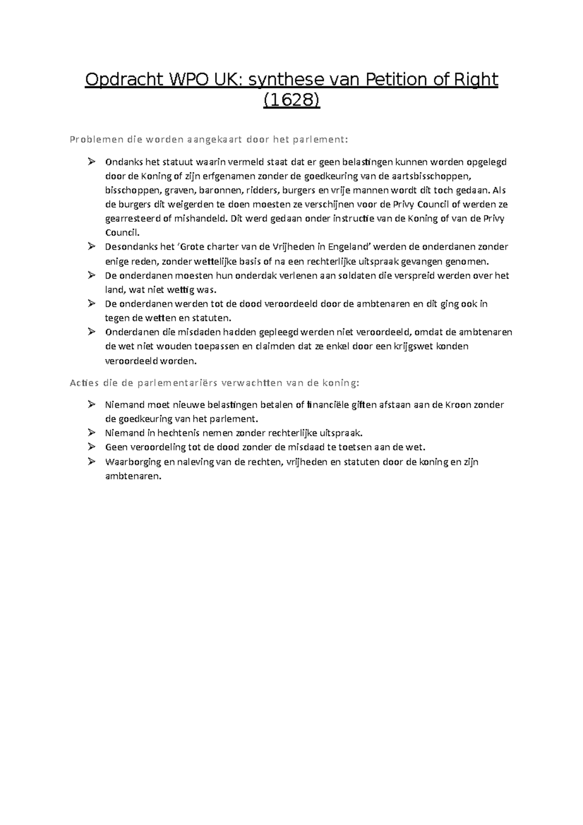 1628 Petition Of Rights