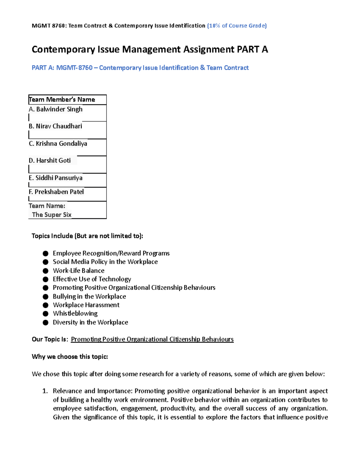 Contemporary Issue Assignment-Part A Group C - Contemporary Issue ...