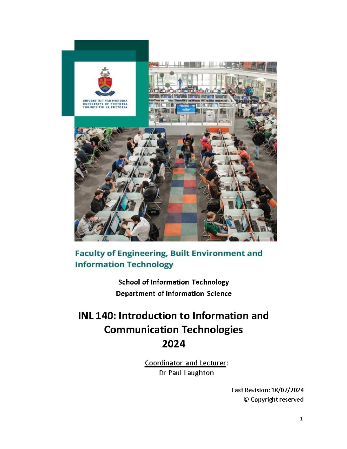 INL 140 Study Guide 2024 V1 - School of Information Technology ...