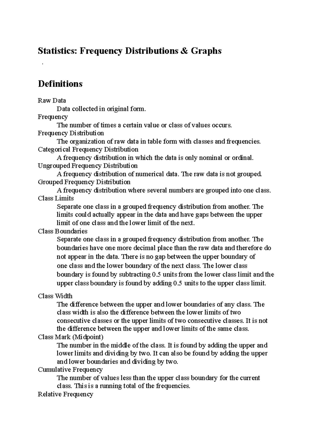 Chapter 2 Definations - This is where we give out definitions Mr bright ...