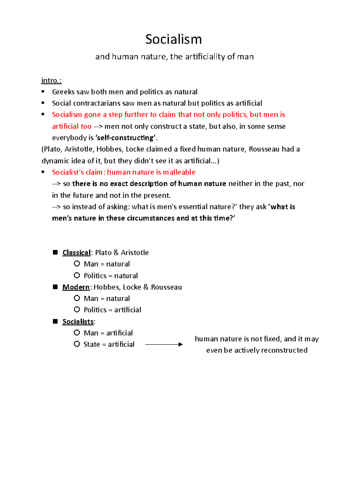 Socialism - Owen, Marx and Engles notes - Socialism and human nature ...