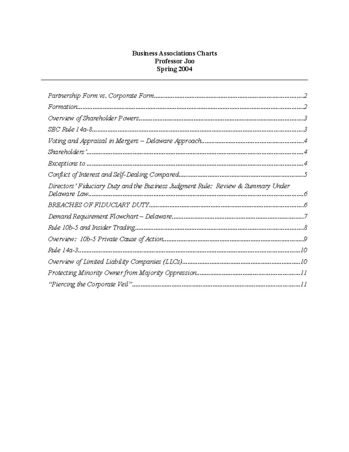 BA Outline Charts - BA with Phillips - Business Associations Charts ...