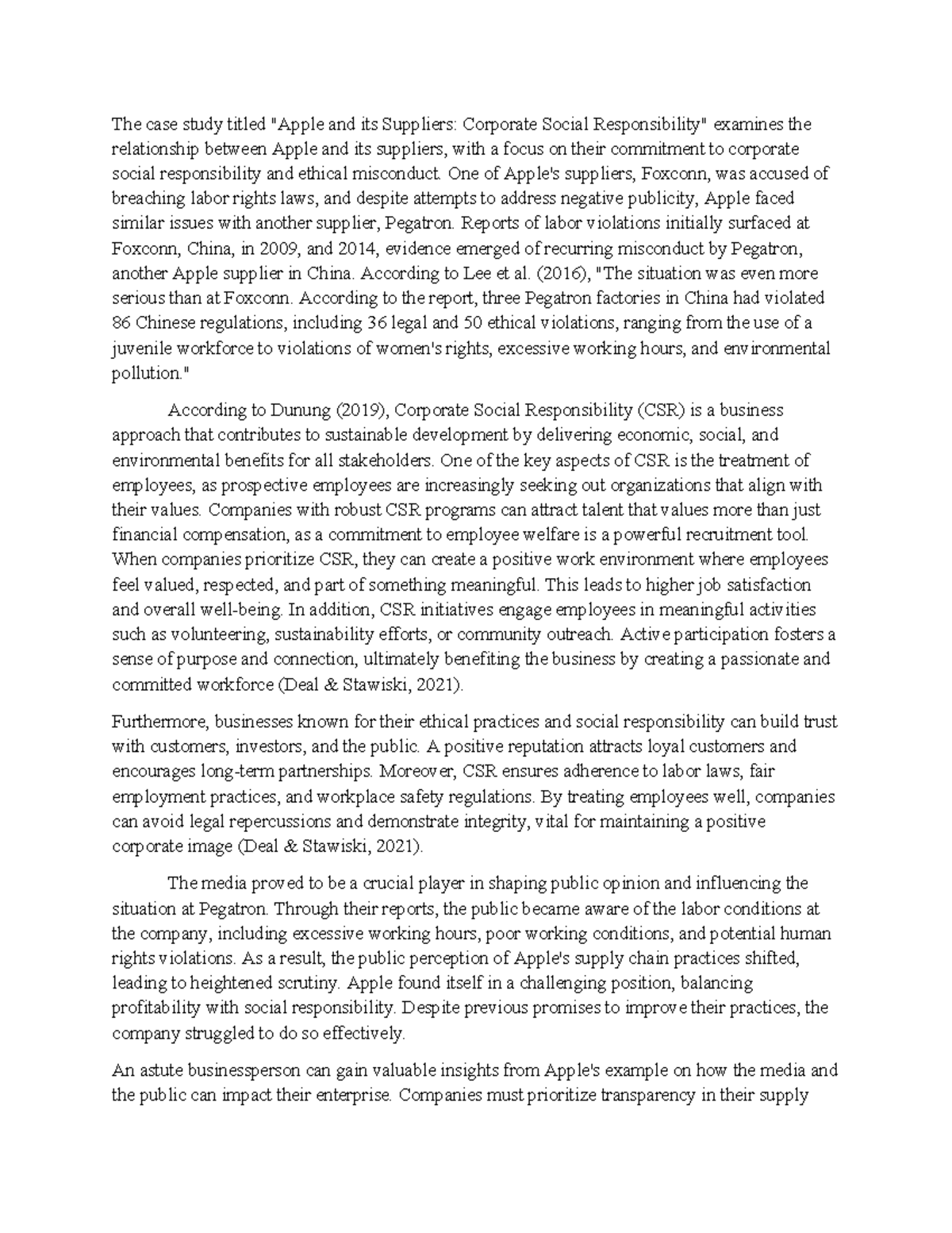 INT 220 Module Six Assignment Global Supply Chain Case Study - The case ...