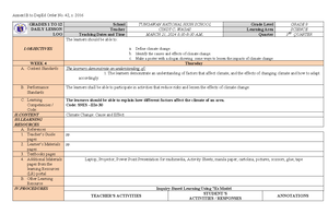 DLL Values ED ESP9 Q2 - esp 9 dll quarter 2 - Daily Lesson Log in ...