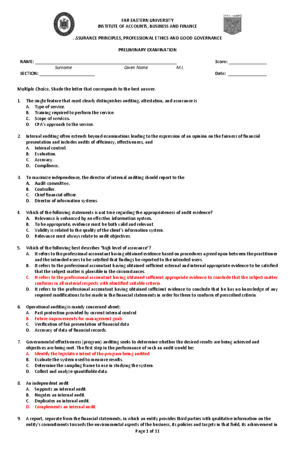 Pdfcoffee - VSA - FAR EASTERN UNIVERSITY INSTITUTE OF ACCOUNTS ...