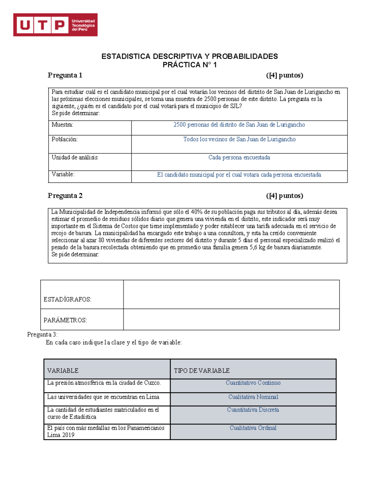 PC1- Estadistica-JHIM Loyola - ESTADISTICA DESCRIPTIVA Y PROBABILIDADES ...