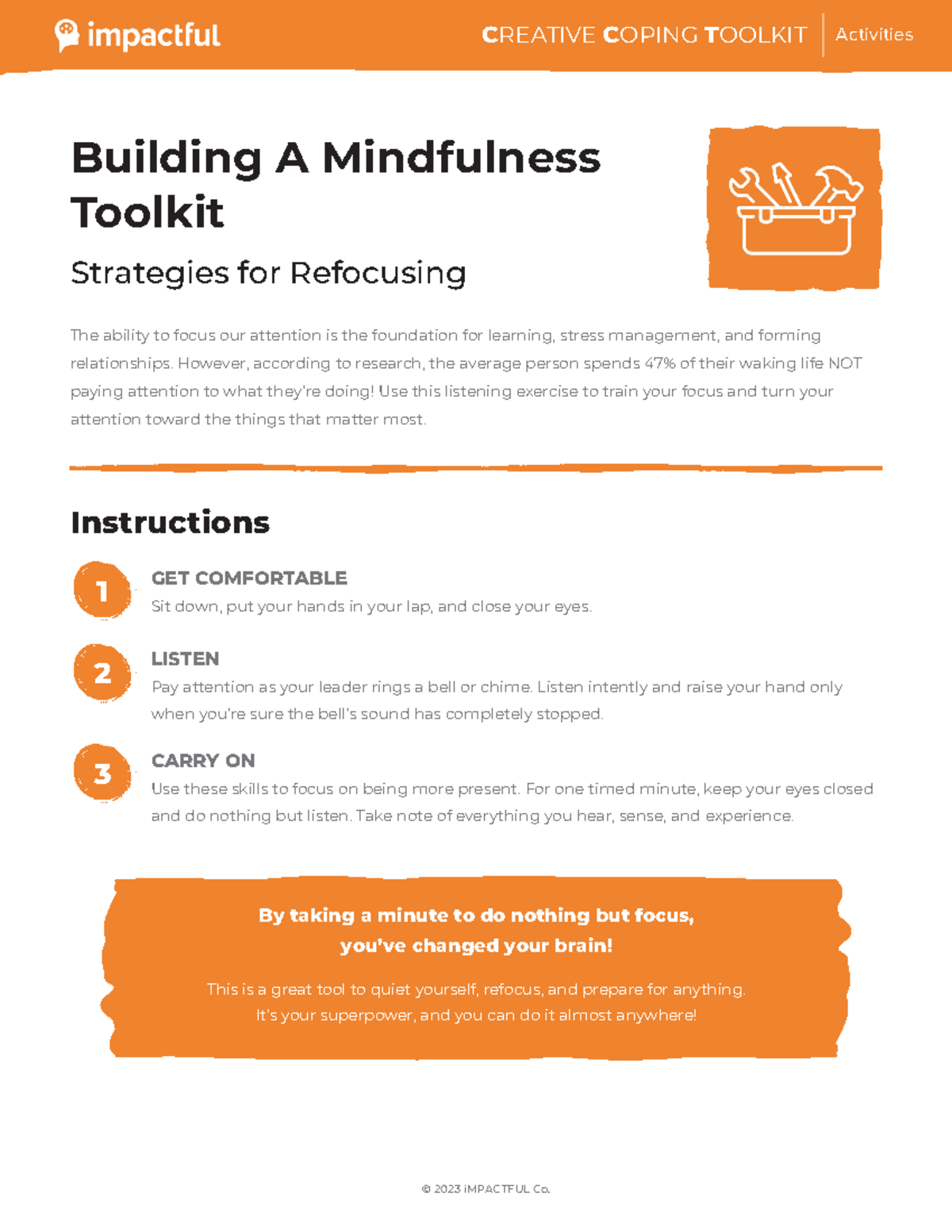 Building AMindfulness Toolkit Print - © 2023 iMPACTFUL Co. CREATIVE ...
