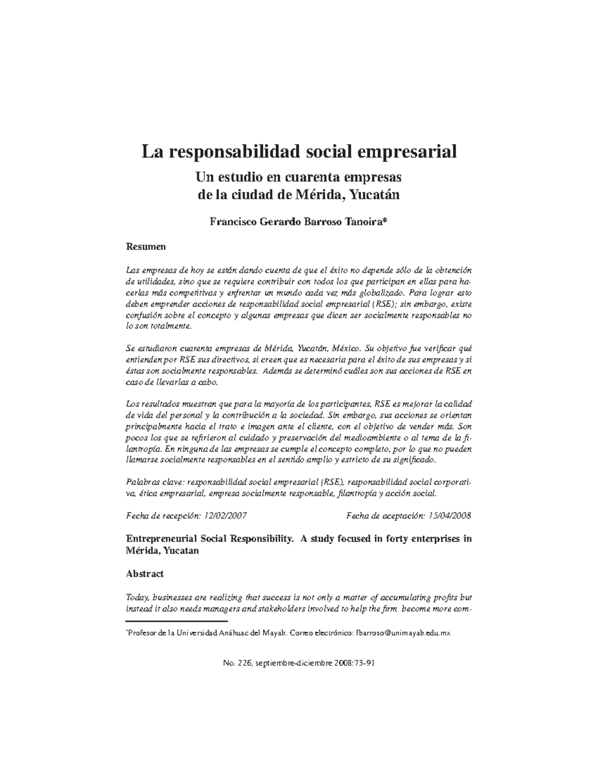 LA Etica Y LA Responsabilidad Social EN LA Empresa ...