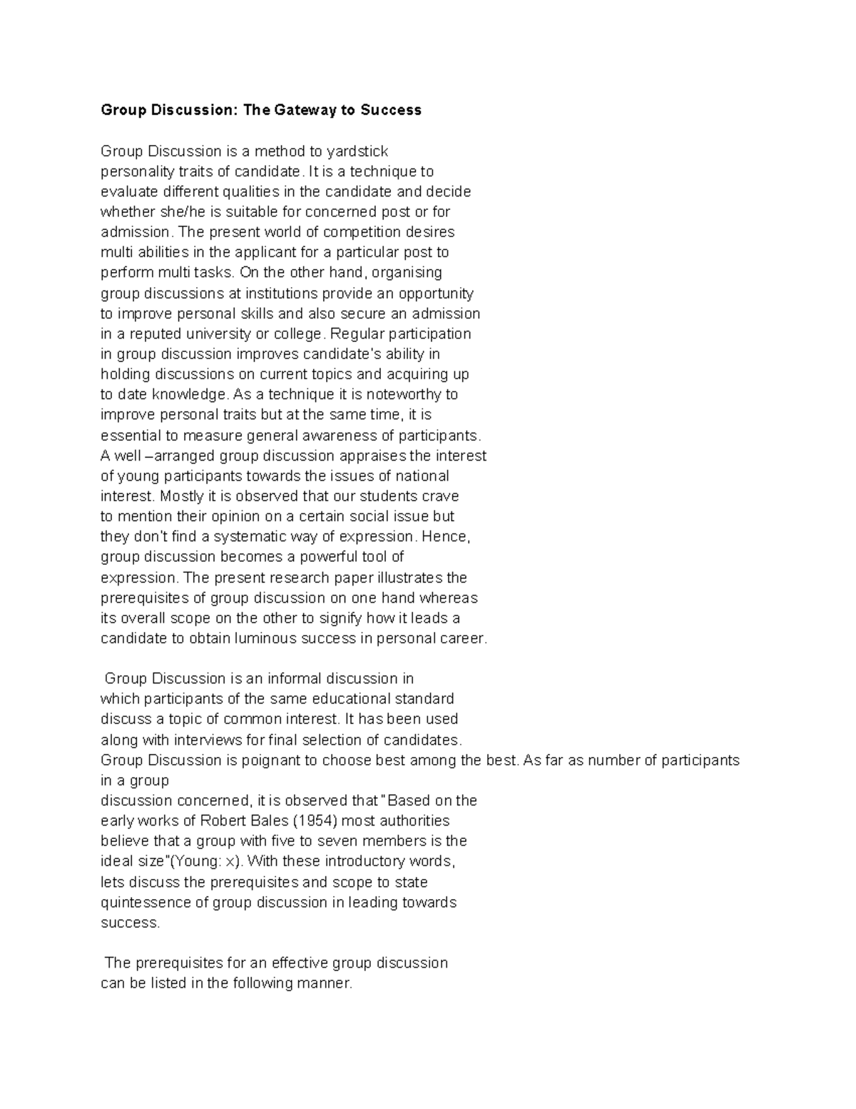 Soft skills Introduction- 20 - Group Discussion: The Gateway to Success ...