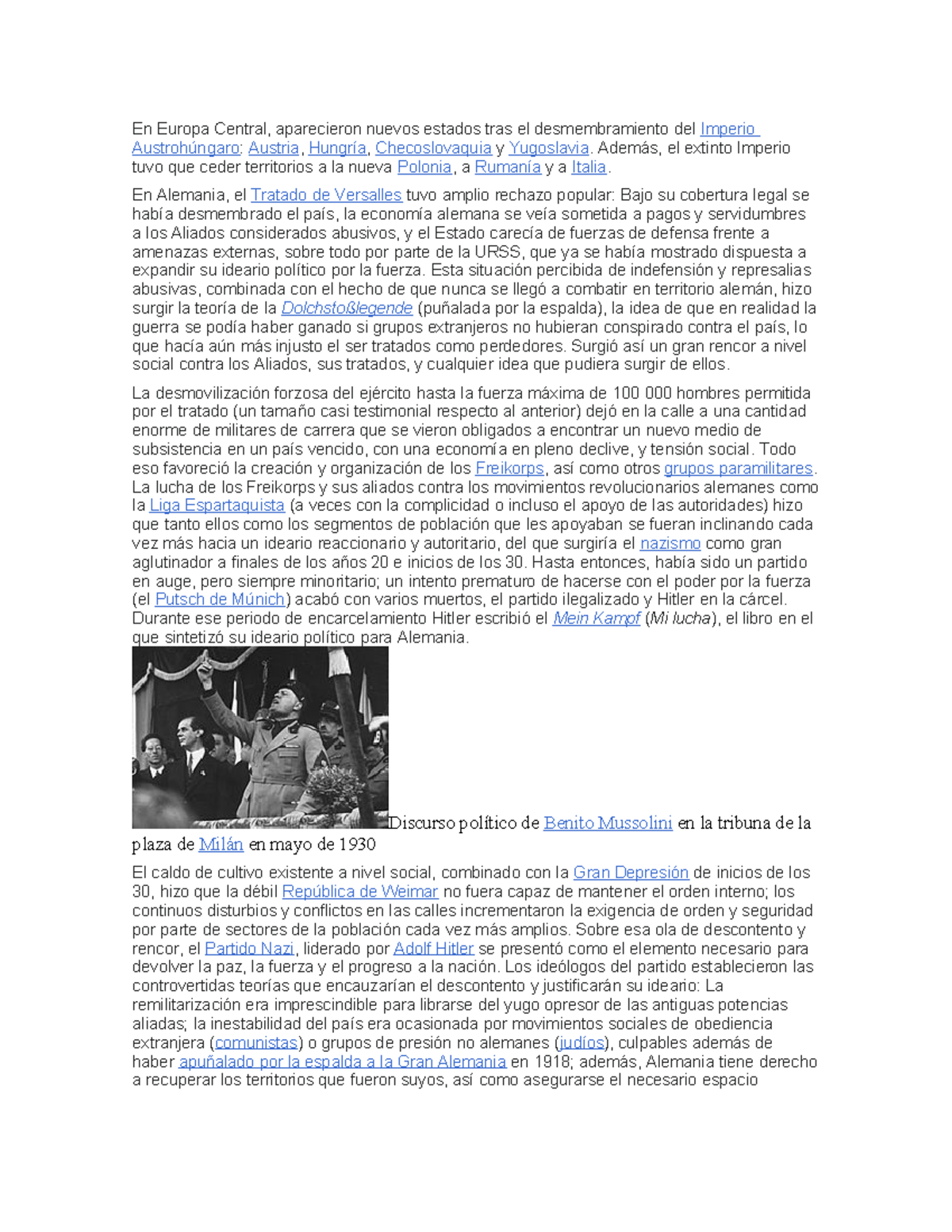 lectura obligatoria - En Europa Central, aparecieron nuevos estados ...