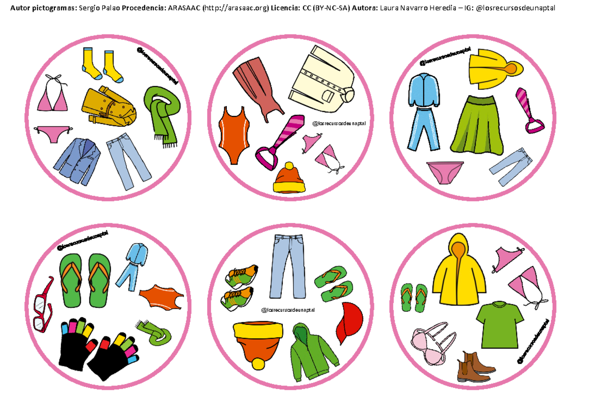 Dobble ROPA - Fonoaudiología - @losrecursosdeunaptal @losrecursosdeunaptal @losrecursosdeunaptal ...