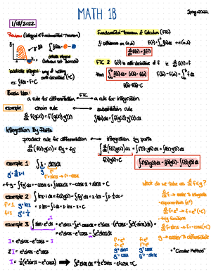 Math 1B HW - Math 1B HW for full semester. Spring 2022 with Professor ...