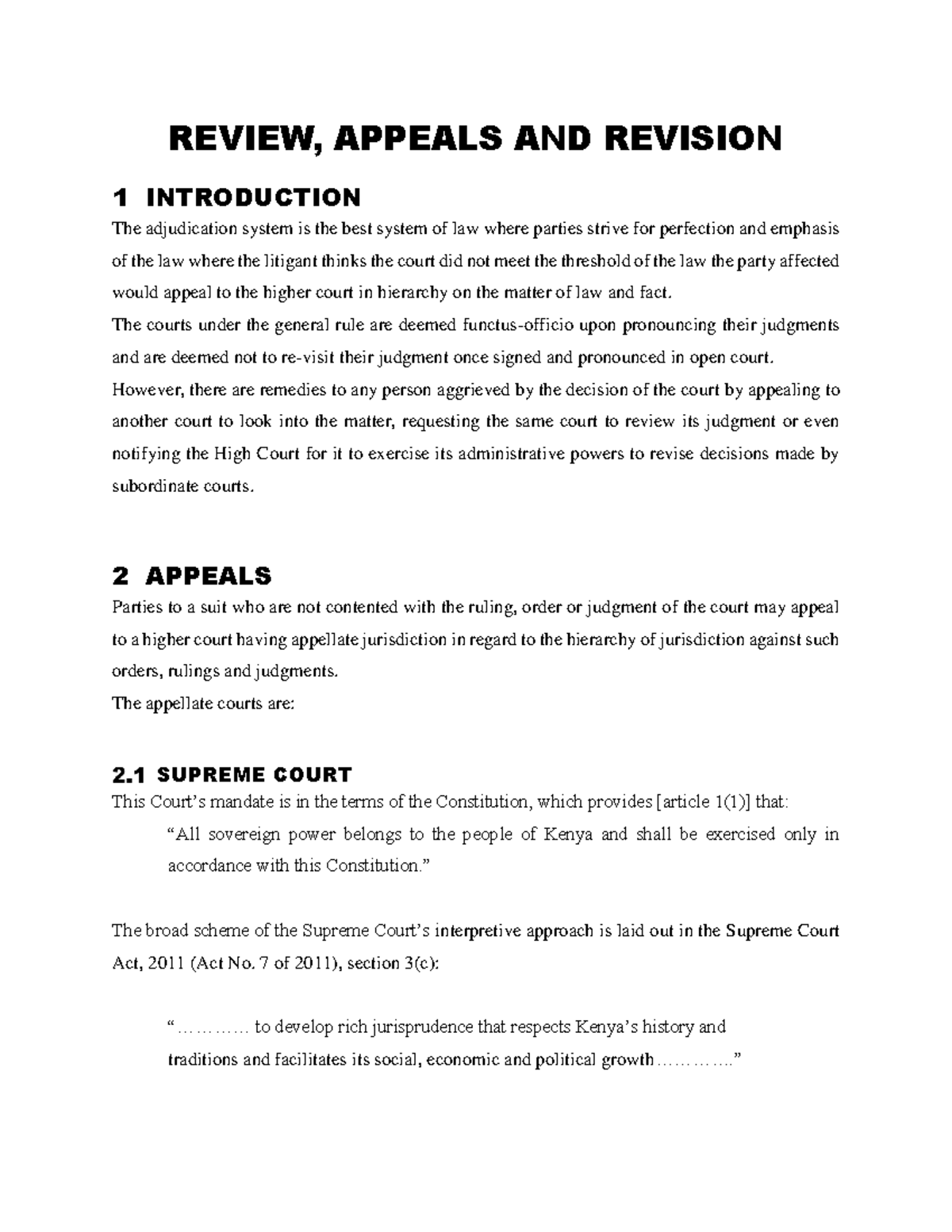 Review, Appeals AND Revision - REVIEW, APPEALS AND REVISION 1 ...
