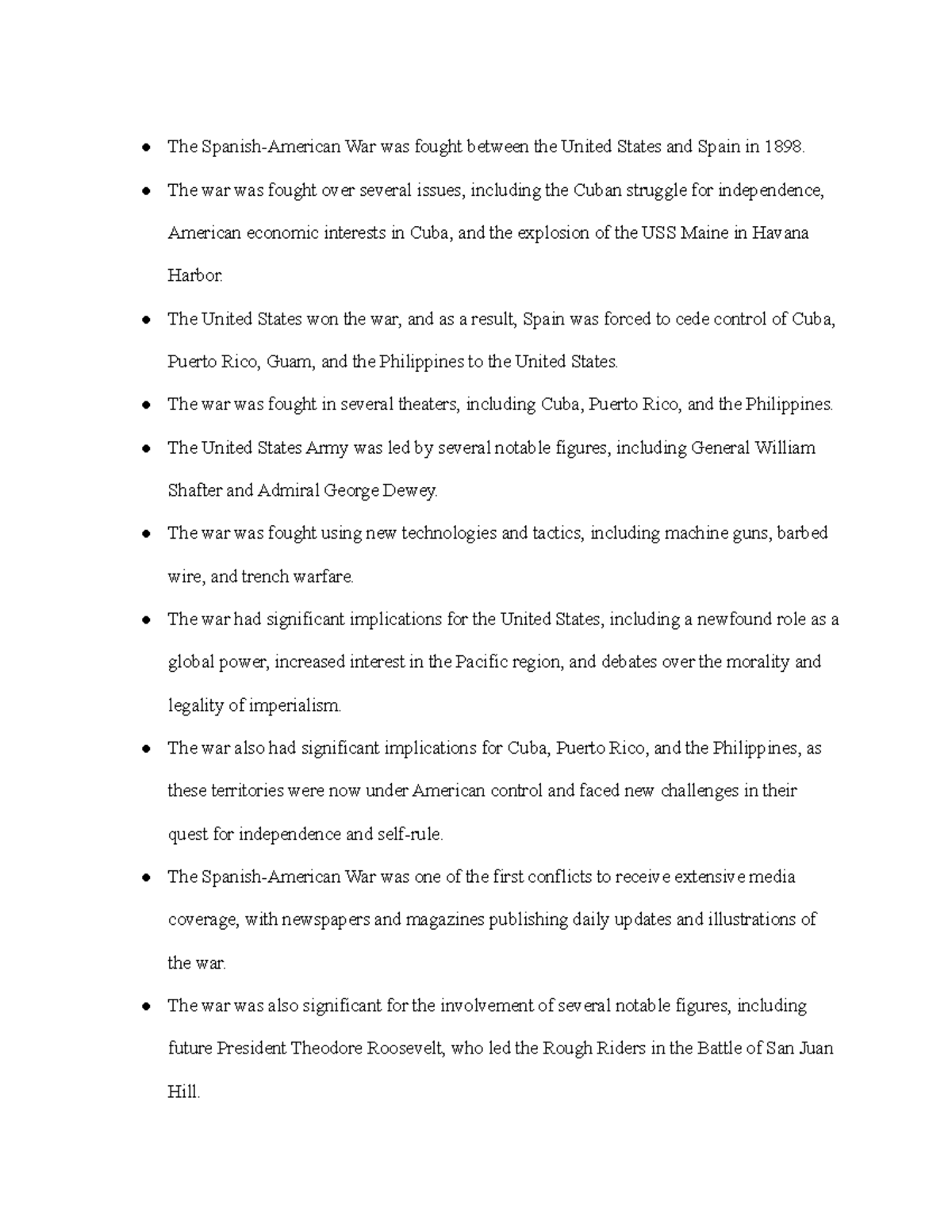 Spanish-American War - Spanish-American War Information - The Spanish ...