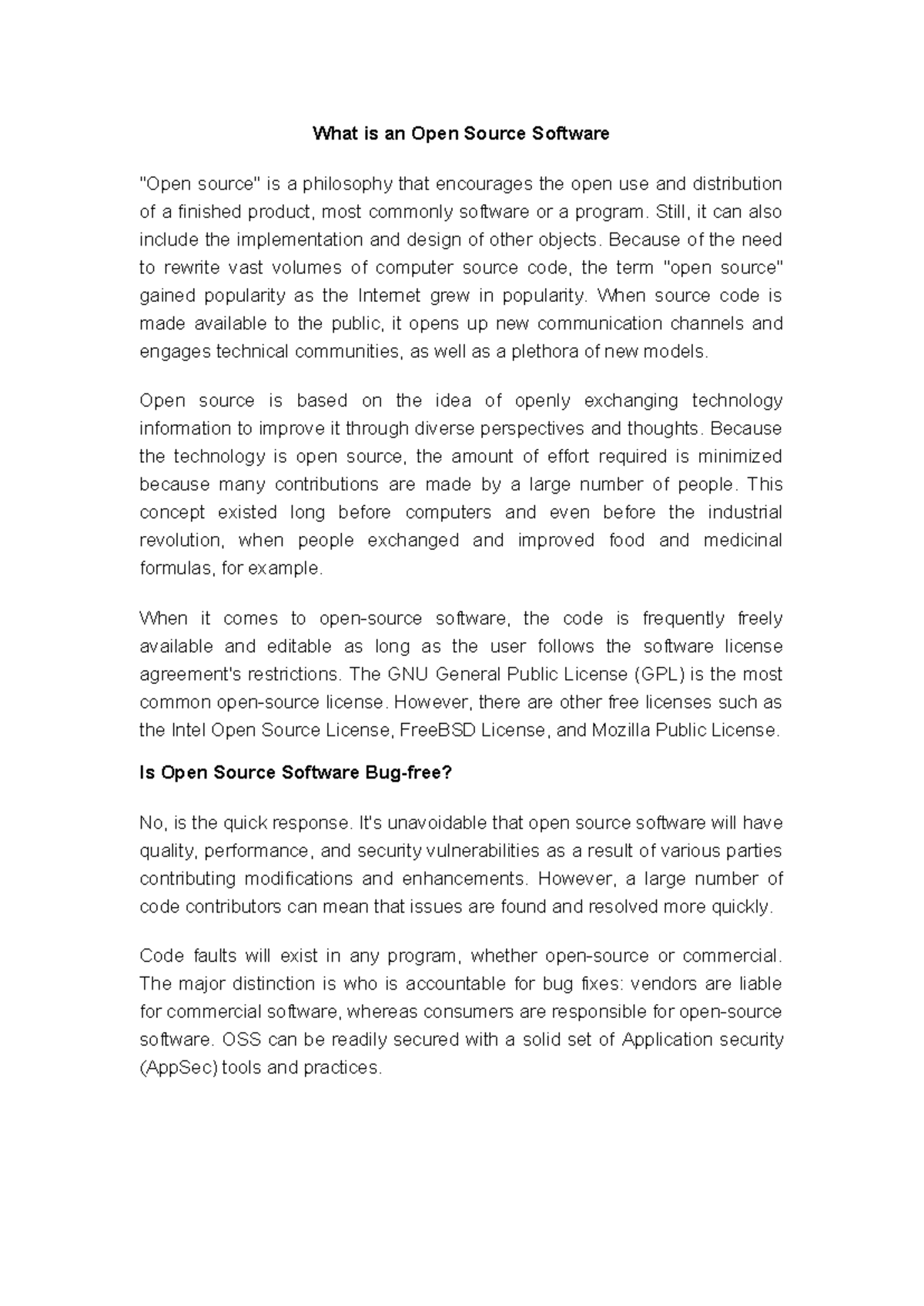 2. Open Source Software - What is an Open Source Software "Open source ...