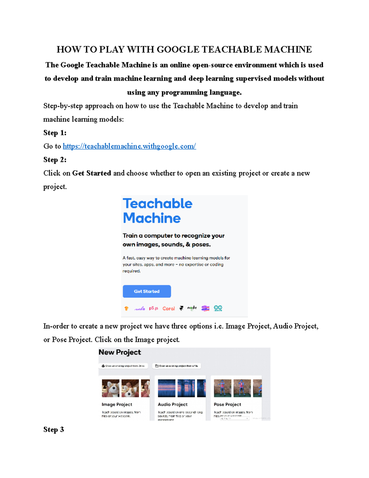 Practical 02 Google Teachable Machine - HOW TO PLAY WITH GOOGLE TEACHABLE MACHINE The Google ...