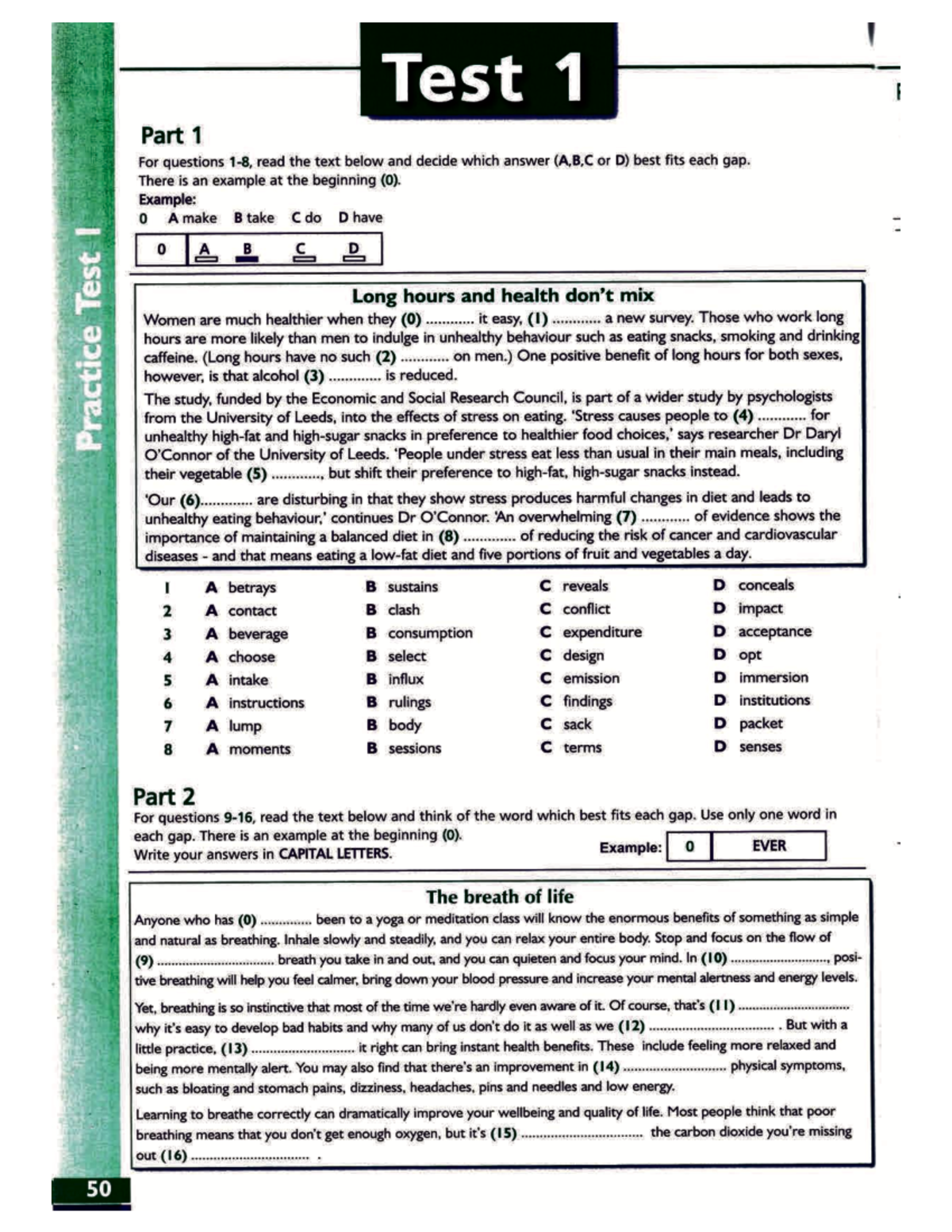 Succeed in CAE T1 - caca - ####### Part 1 For questions 1-8, read the text below and decide ...