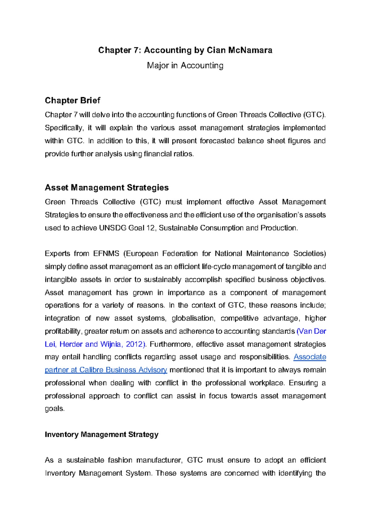 MQBS 3010 - Individual Report - Chapter 7: Accounting by Cian McNamara ...