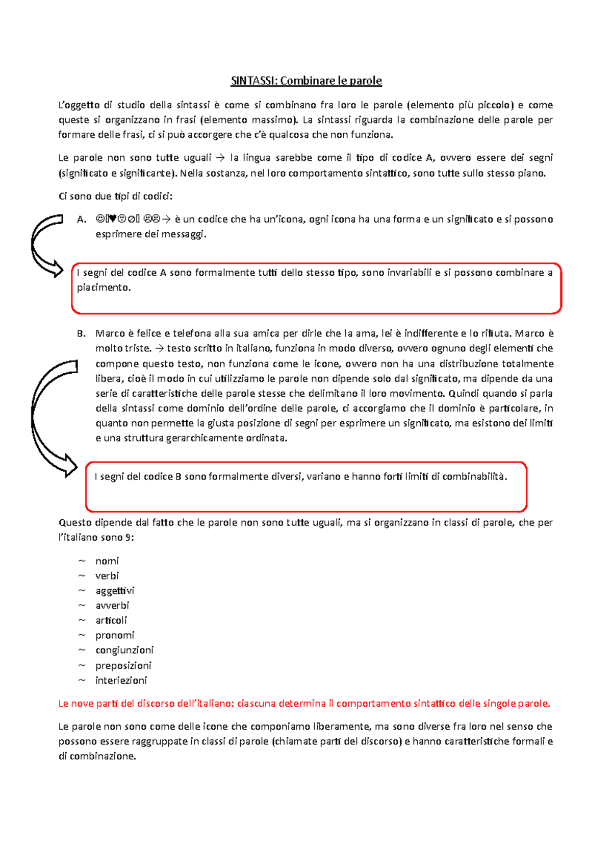 Linguistica Italiana - Sintassi - SINTASSI: Combinare le parole L’oggetto di studio della ...