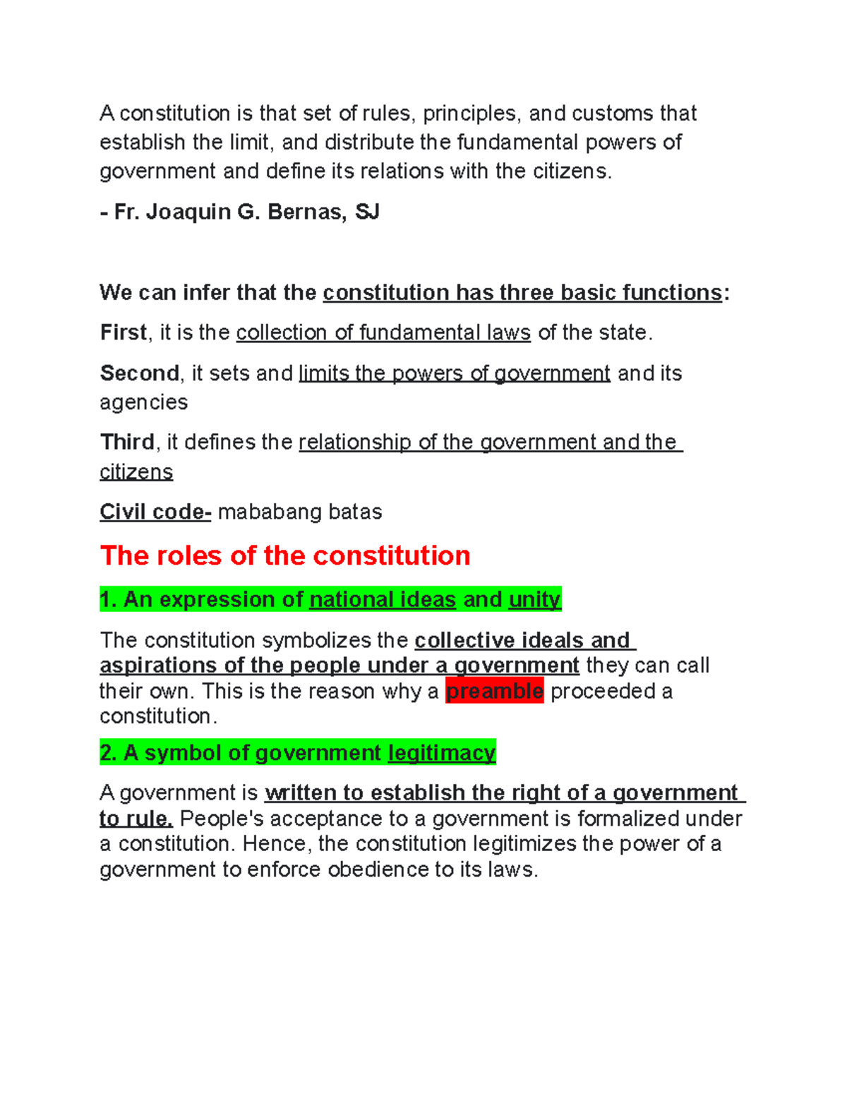 Law Related - Understanding the law - A constitution is that set of ...