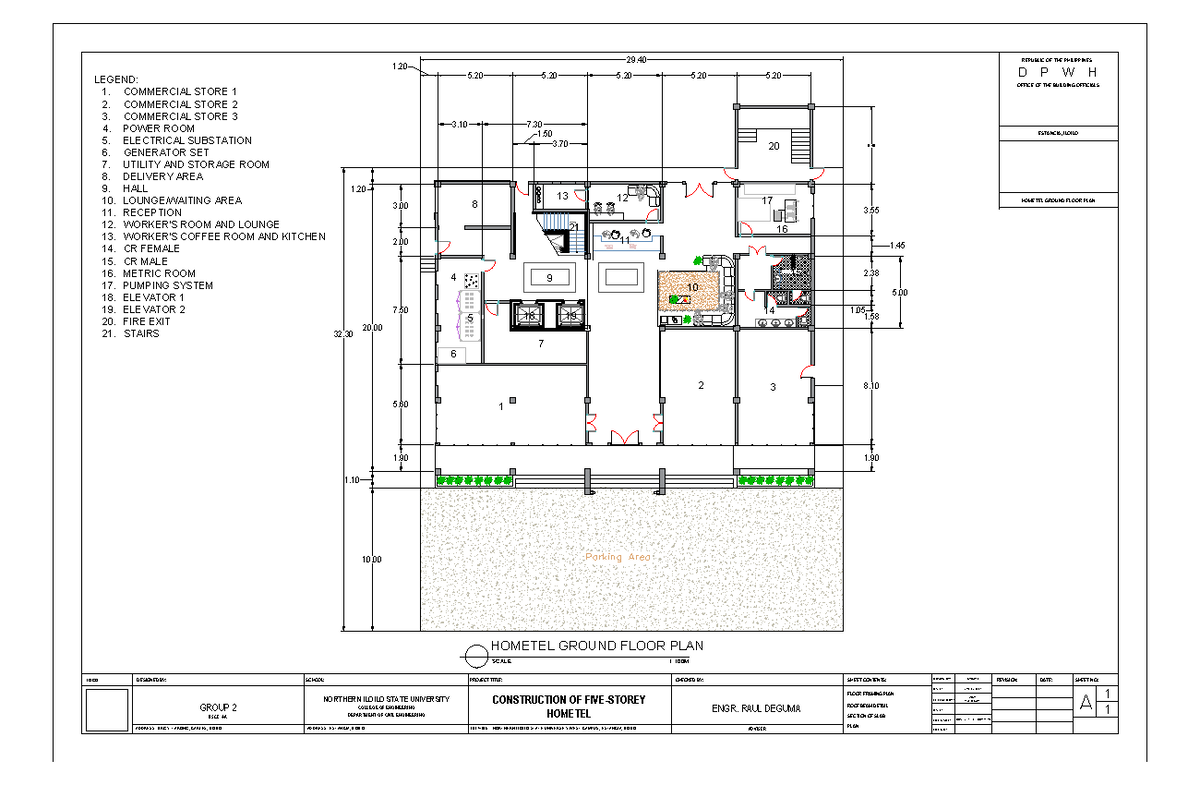 Hometel Ground Floor PLAN - OFFICE OF THE BUILDING OFFICIALS REPUBLIC ...