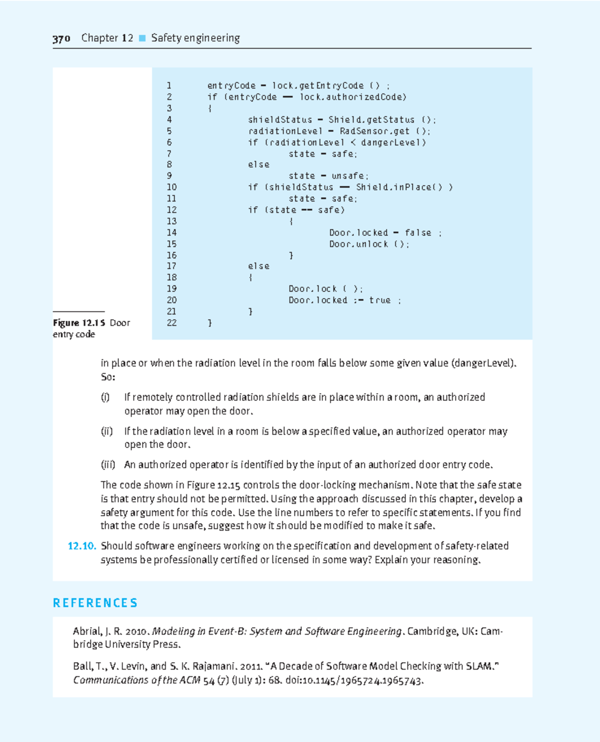 COEN 6311 - Lecture 33 - 370 Chapter 12 Safety engineering in place or when the radiation level ...