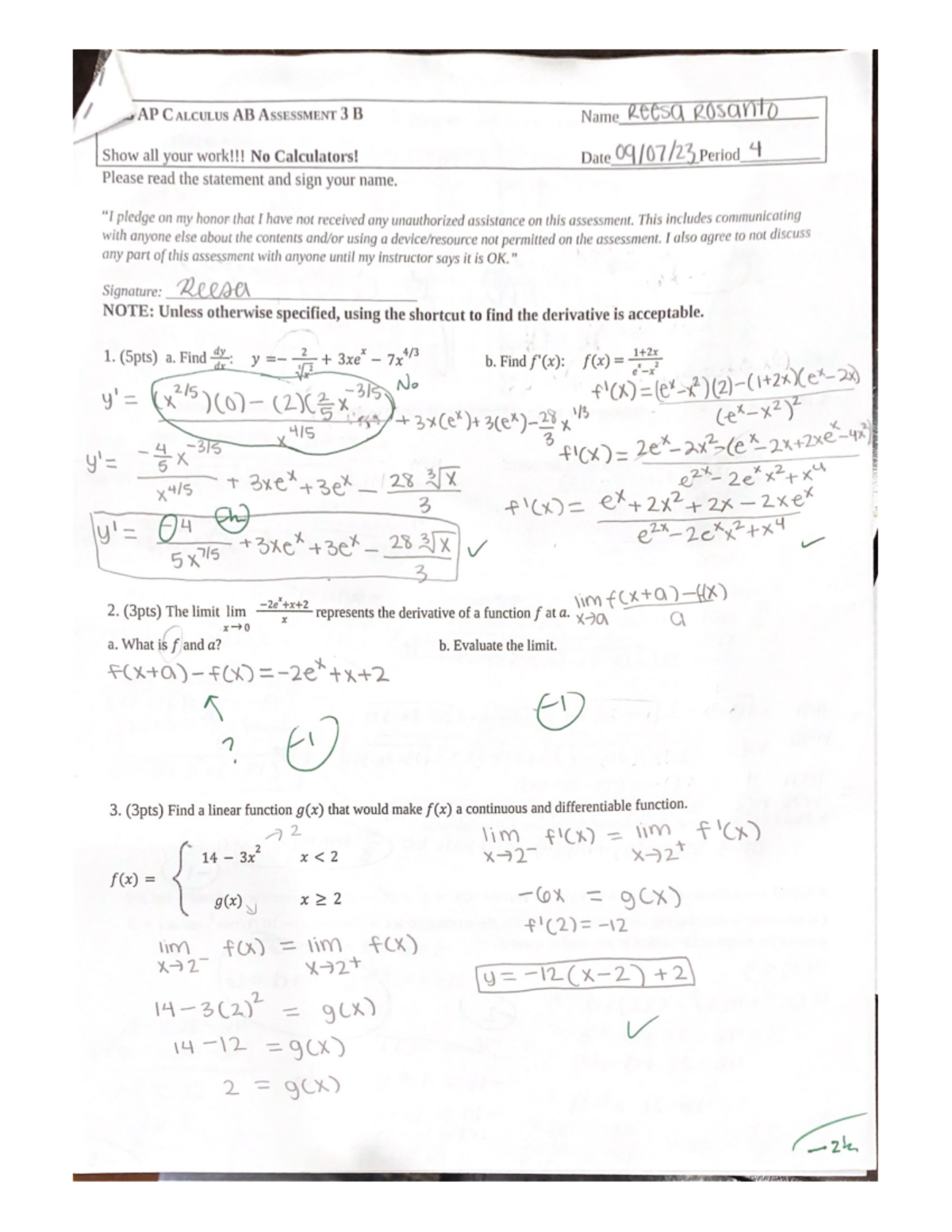 Calculus notes 101 - MATH 009B - Studocu