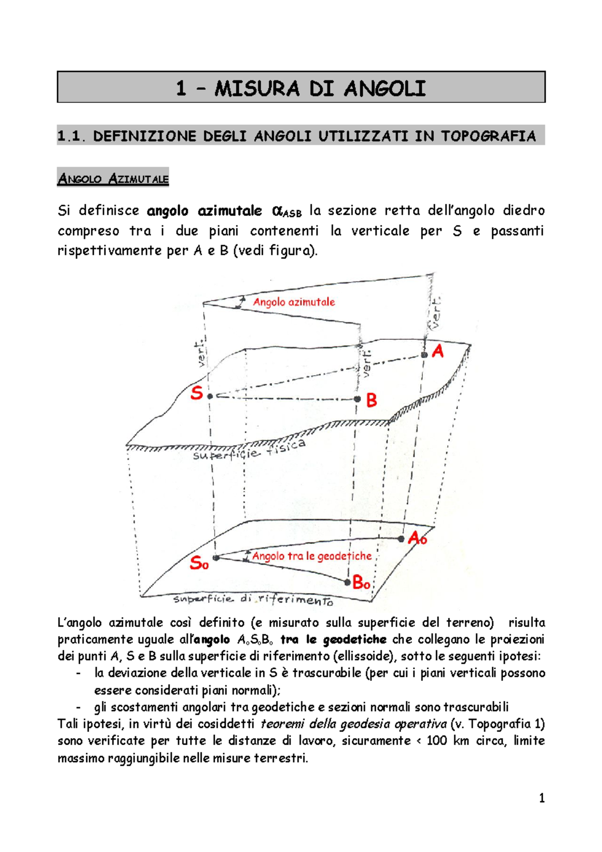 Appunti - Topografia - Misura di angoli e teodolite - pt. 1 - a.a. 2015 ...