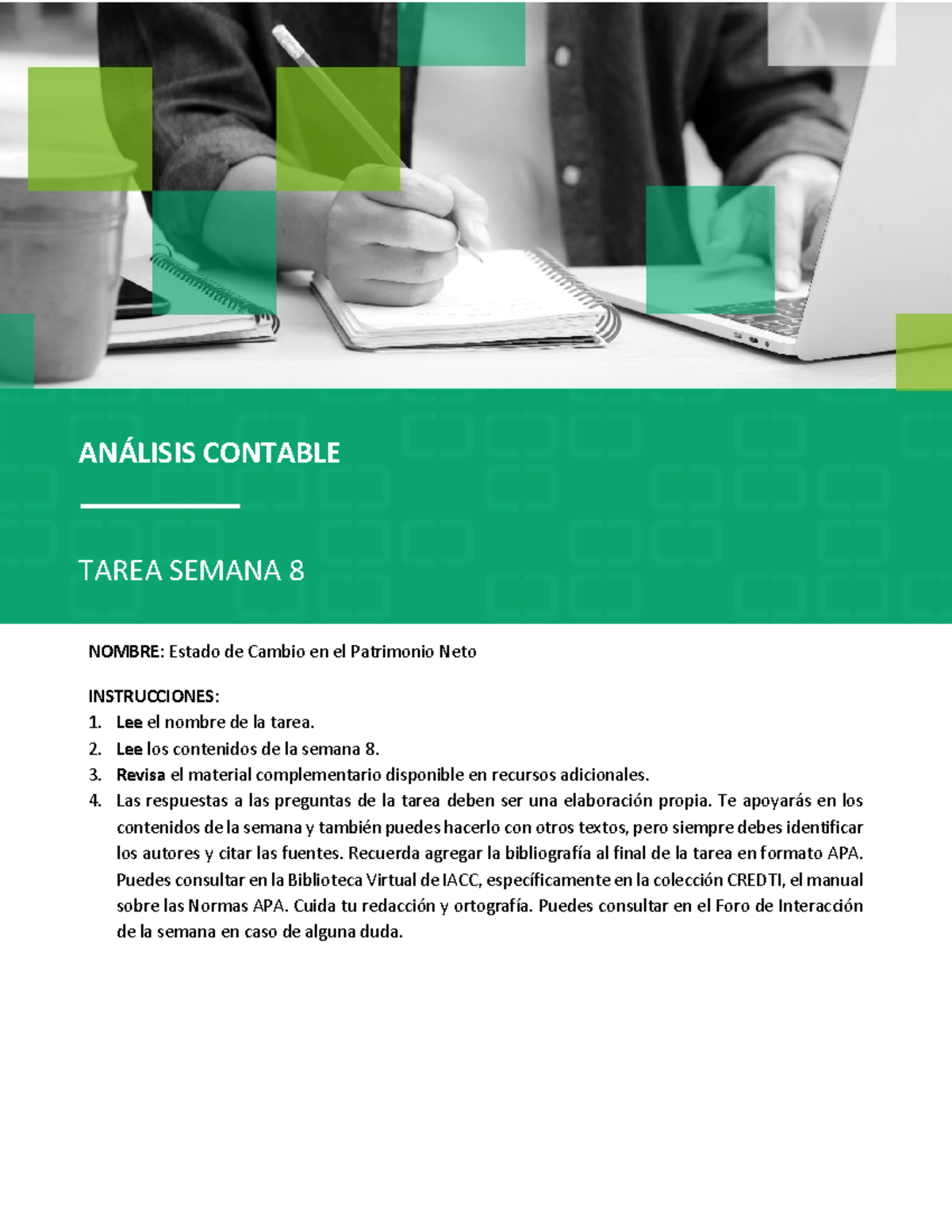 S8 Tarea SET A Anact 1103 - NOMBRE: Estado de Cambio en el Patrimonio ...