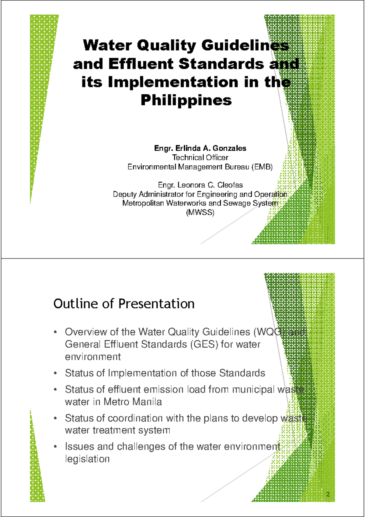 001280069 - Water Quality Guidelines and Effluent Standards and its ...