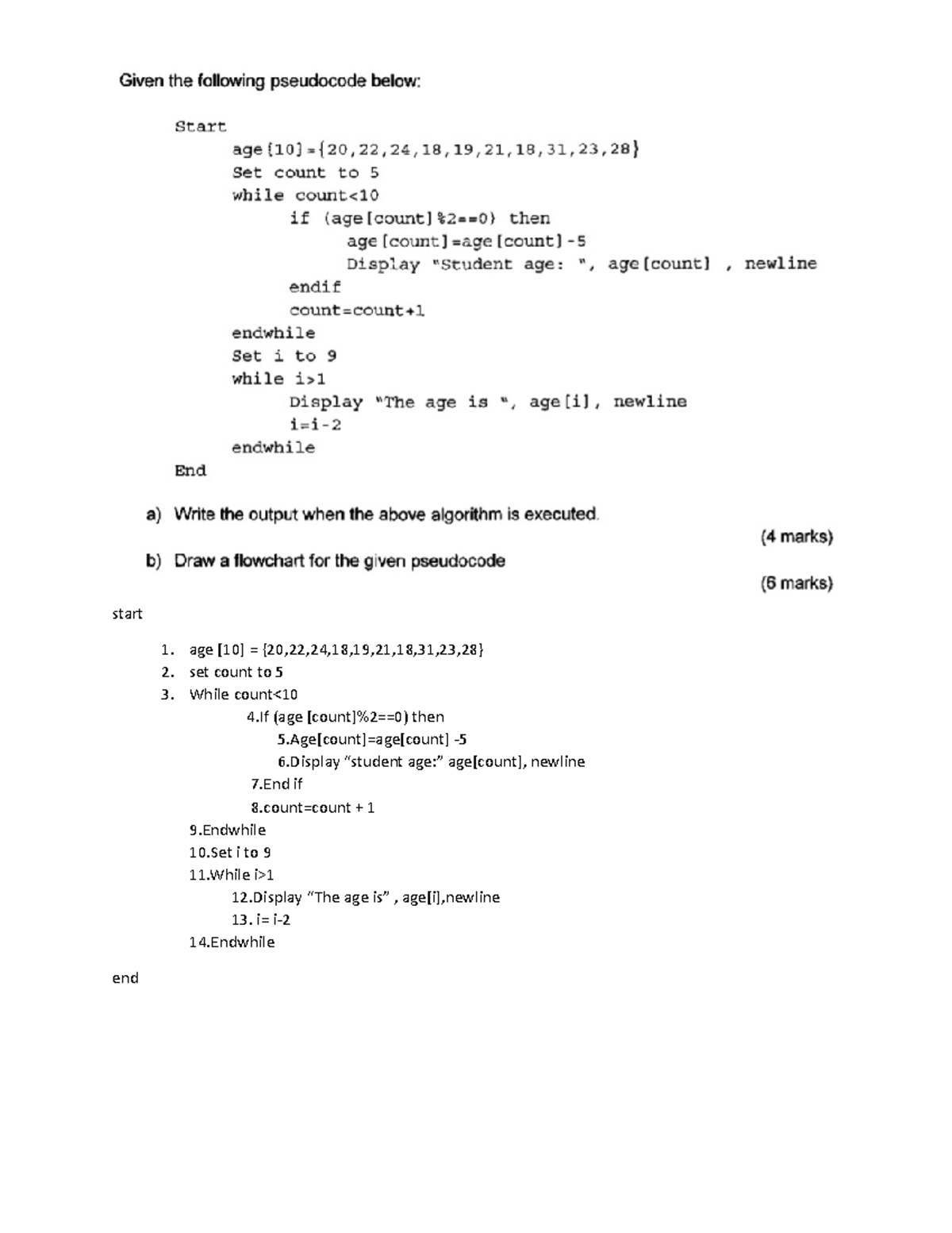 Array lab 1 for exam and study notes to give motivation for student ...