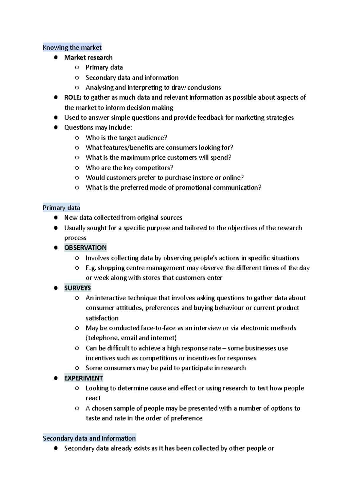 Copy of Understanding marketing and strategies - Knowing the market ...