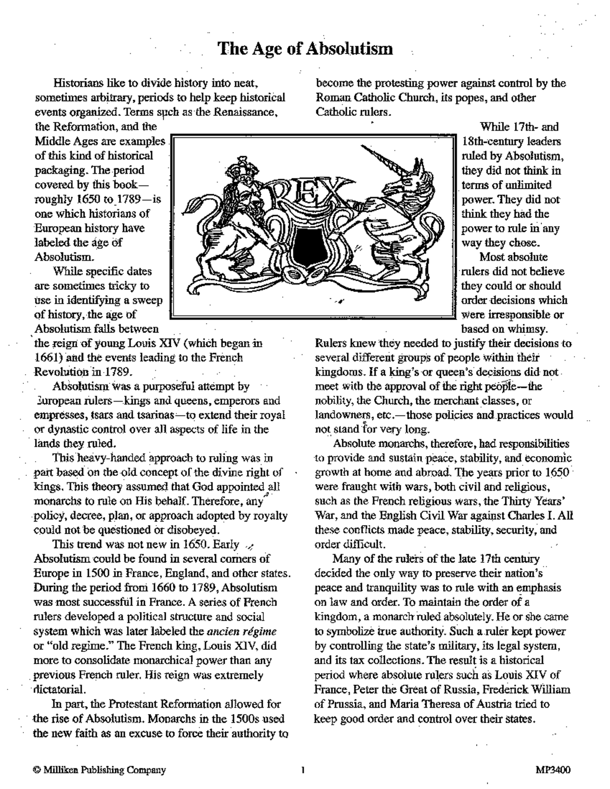 Age of Absolutism article - Studocu