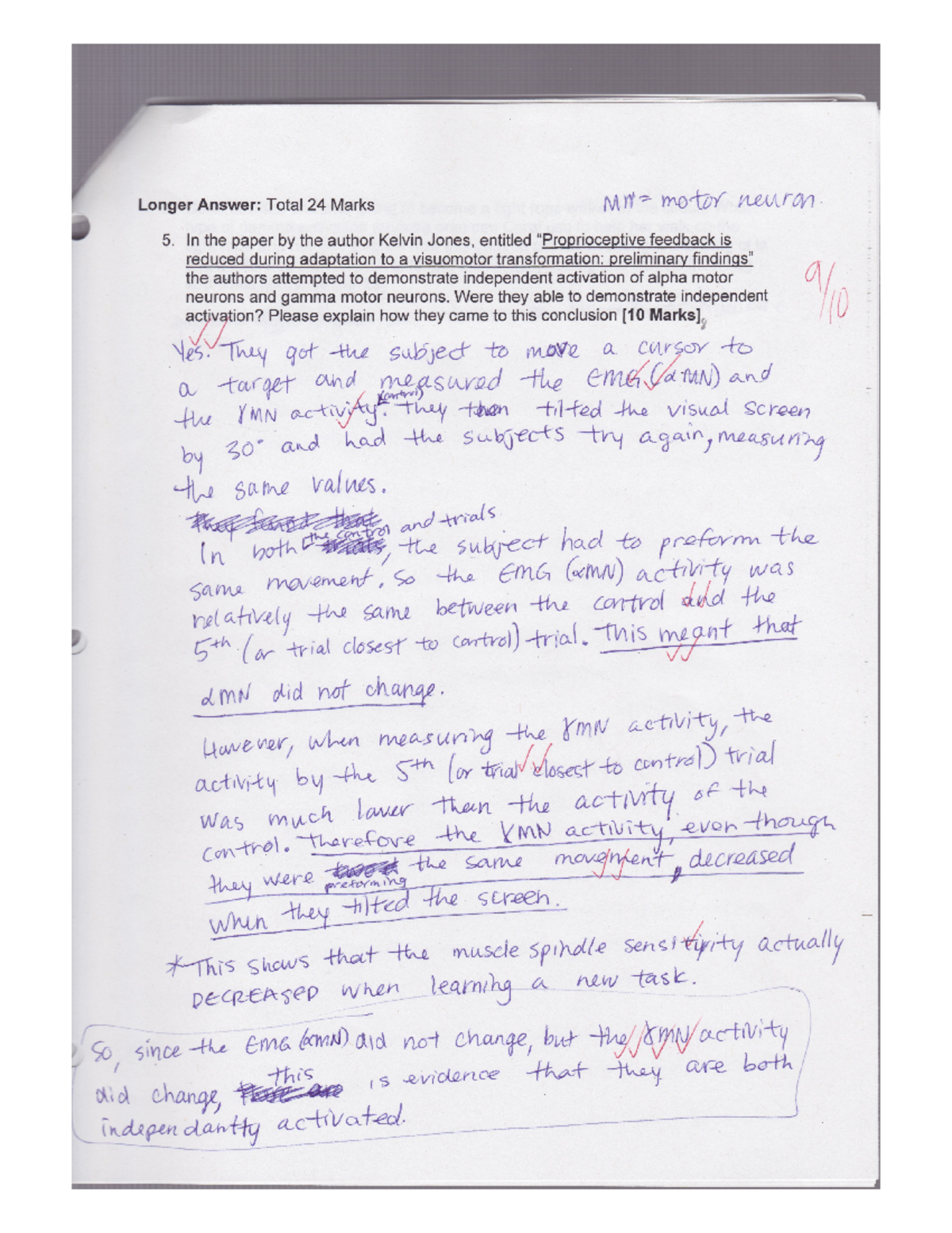 Exam 2 March 2011, questions and answers - Longer Answer: Total 24 ...