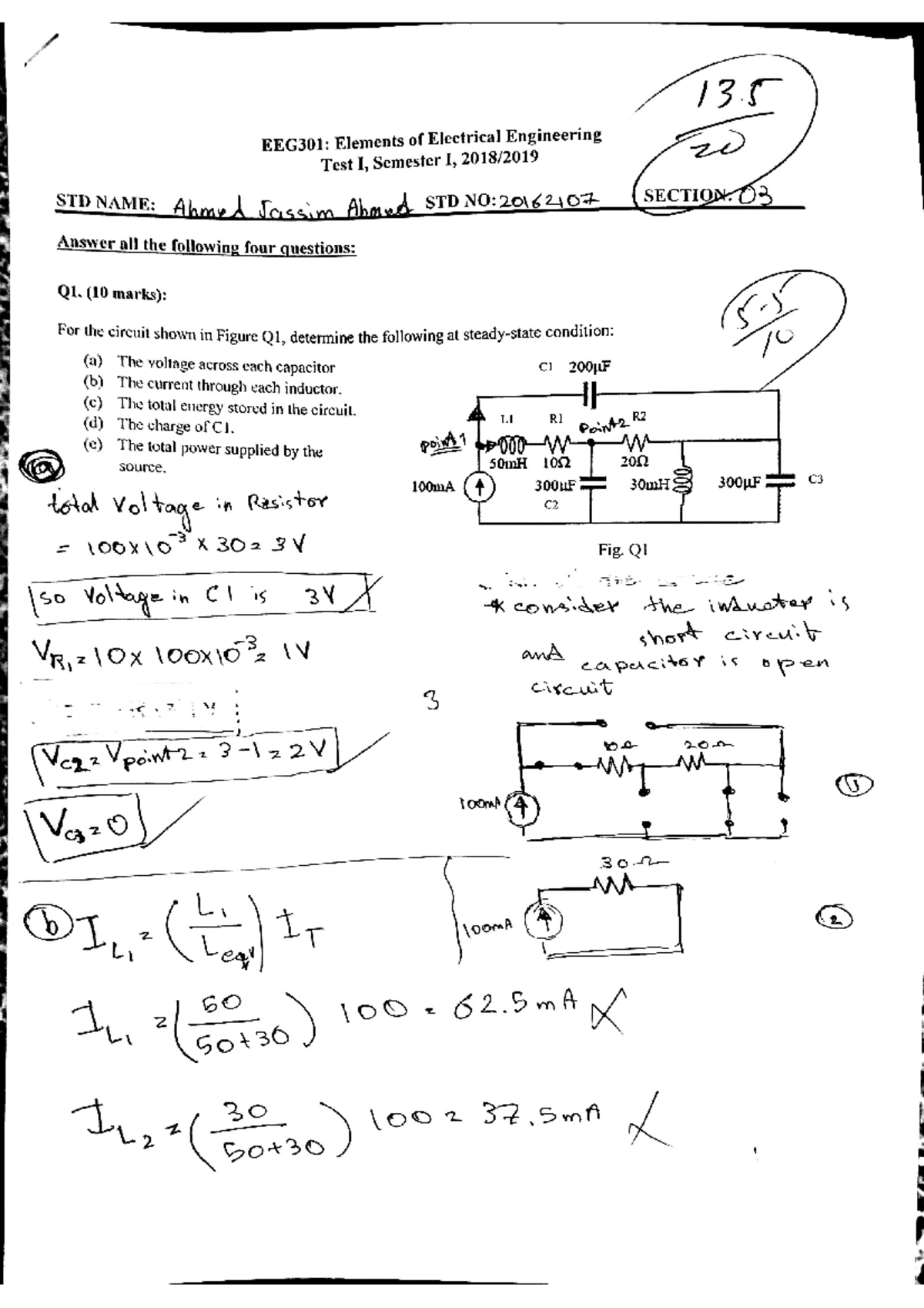 Exam 2018, questions and answers - Elements of electrical engineering ...