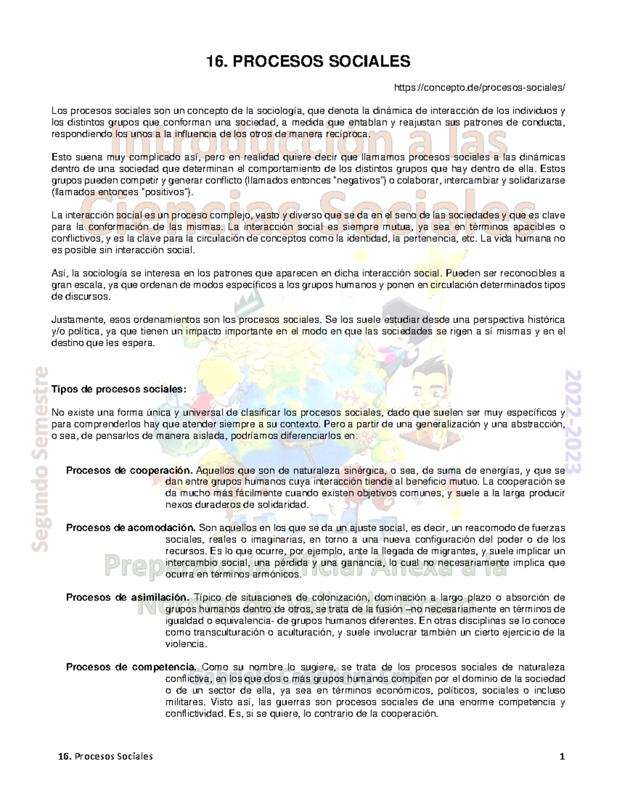 Procesos Sociales - 16. PROCESOS SOCIALES concepto/procesos-sociales ...