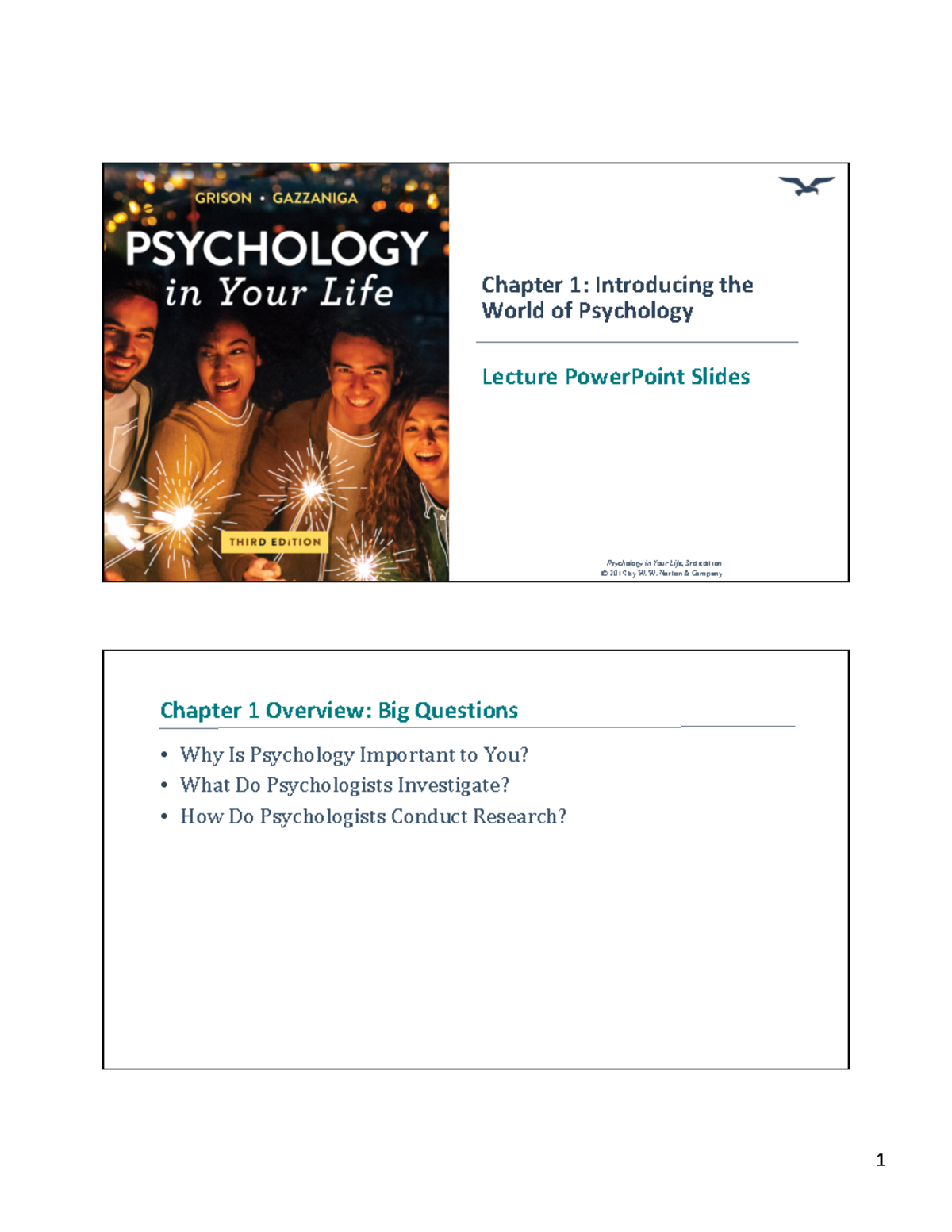 Psyc100 Ch1 lecture slides - PSYC 100 - UD - Studocu