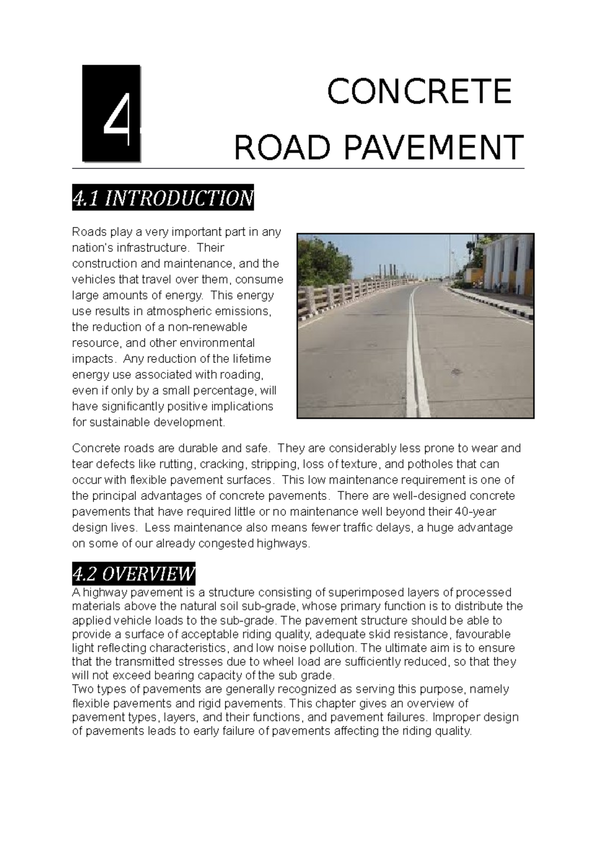 Cmu4 - CMP PPT - CONCRETE ROAD PAVEMENT 4 INTRODUCTION Roads play a ...