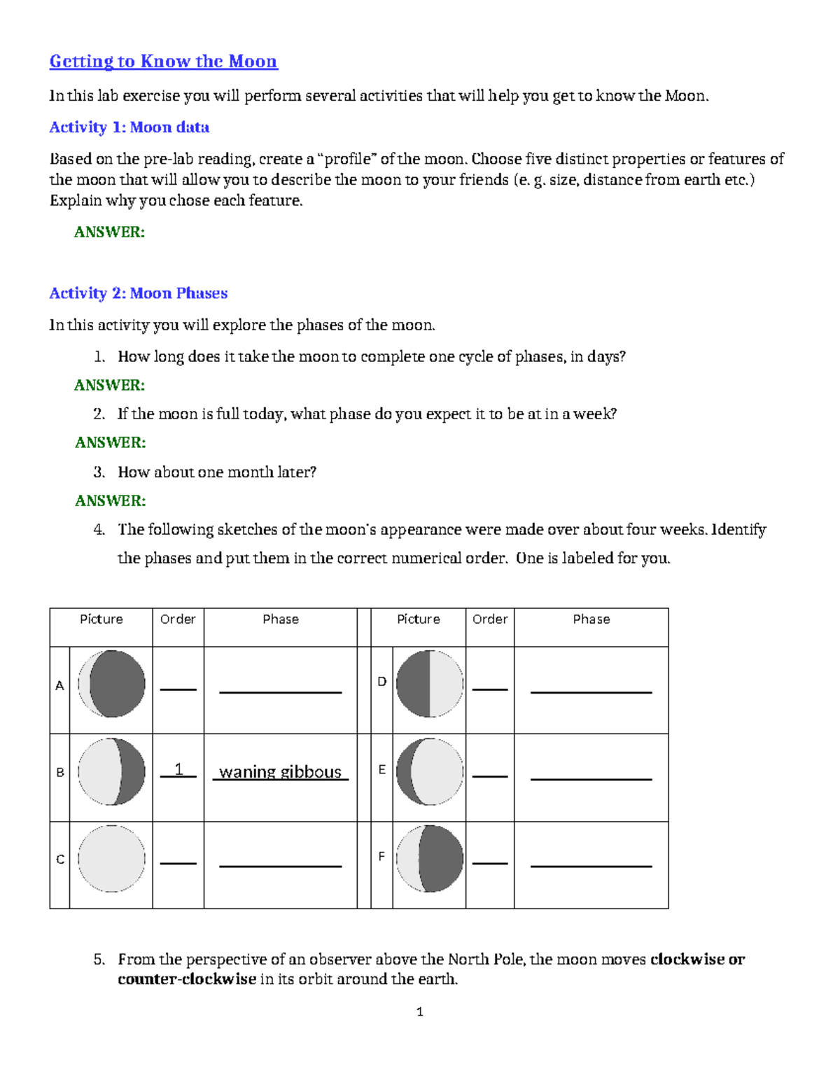 Getting to Know the Moon 2023 - Getting to Know the Moon In this lab ...