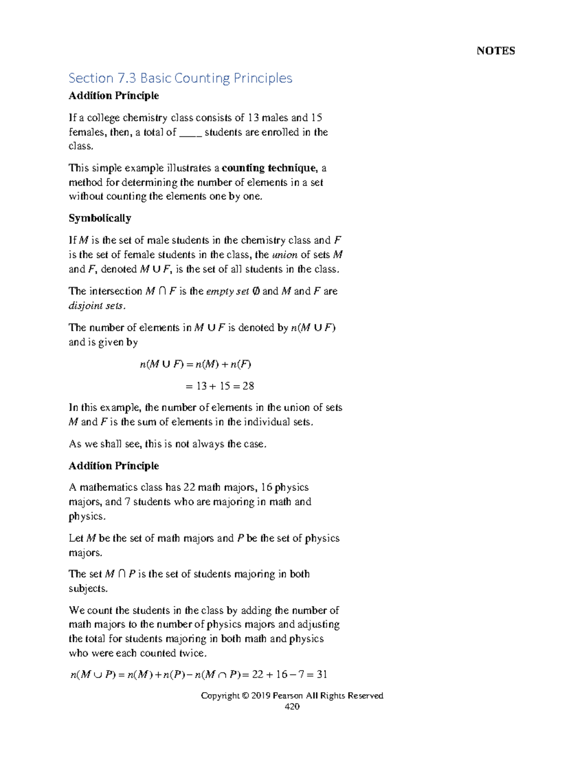 Bfmb14e noteguide 7 3-1 - NOTES Copyright © 2019 Pearson All Rights ...