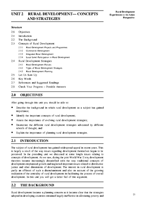 RD Quantum - 3 CONTENTS KHU 701/KHU801:RuralDevelopment: Administration ...