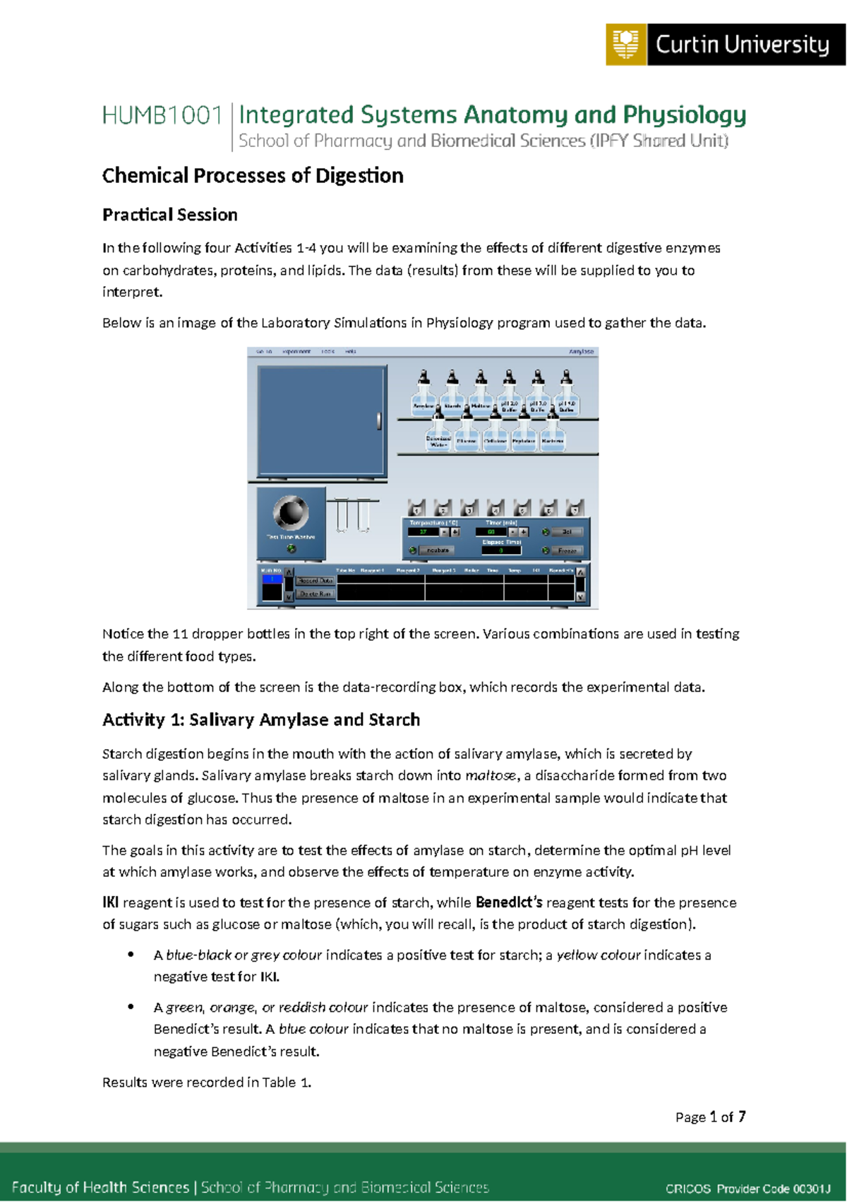 Module 10 lab HUMB1001 - HUMB1001 - Curtin - Studocu