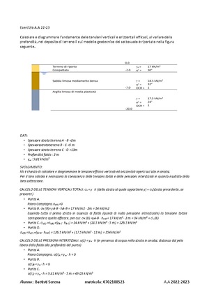 Geografia fisica e geomorfologia, elaborato 2 - ESERCIZIO 1 Determinare ...