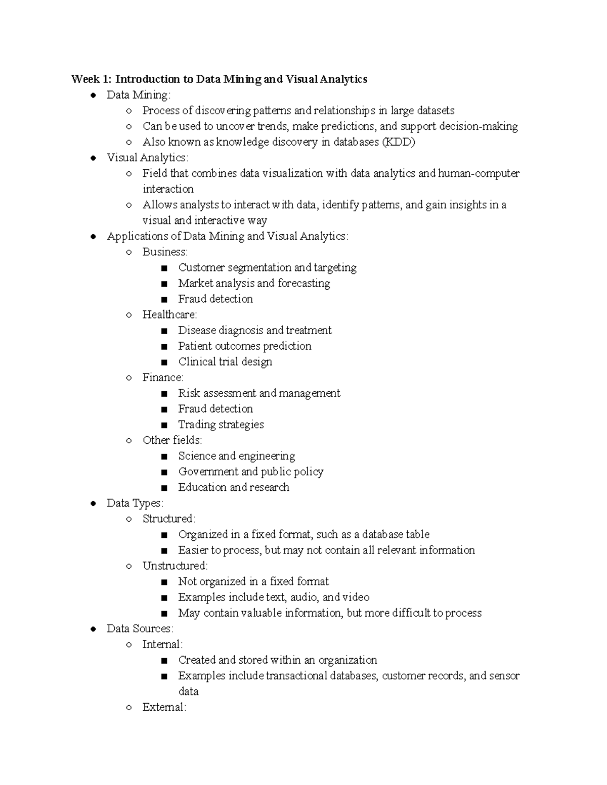Bus 110 Introduction To Data Mining And Visual Analytics Lecture 1 5 Week 1 Introduction To