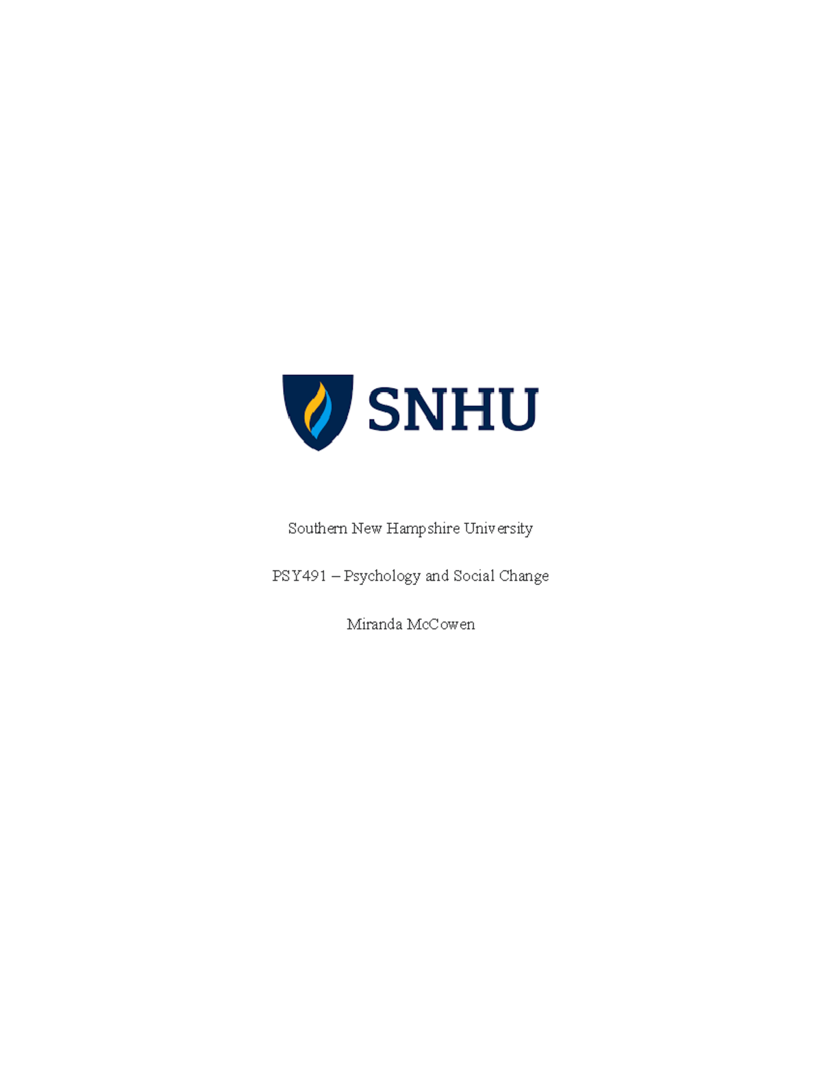 6-3 Module Six Video Reflection - Southern New Hampshire University ...