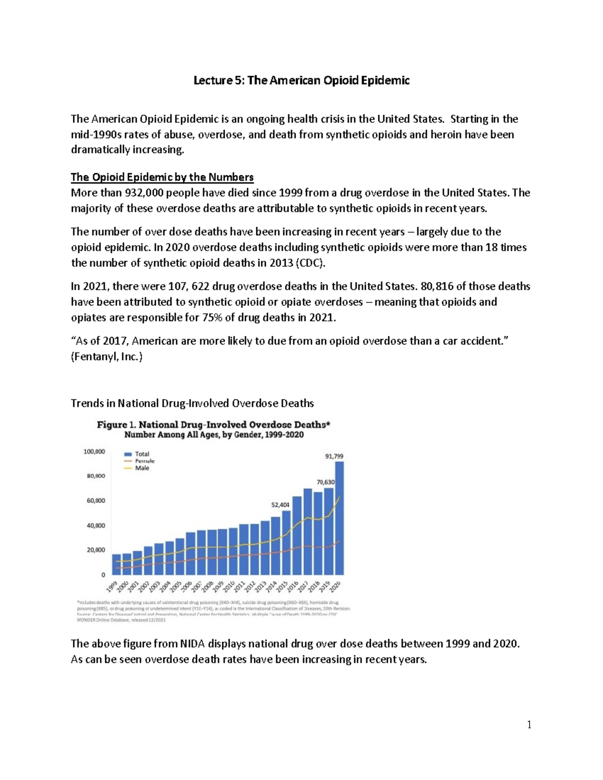 Module 5 - main points on American opioid epidemic - Lecture 5: The ...