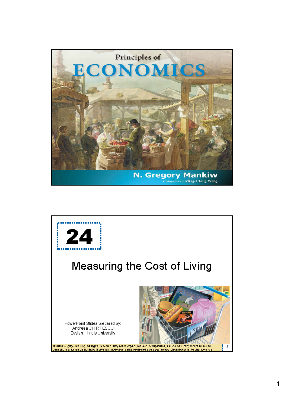 Part 1 - Chapter 24 Measuring the Cost of Living - PowerPoint Slides ...
