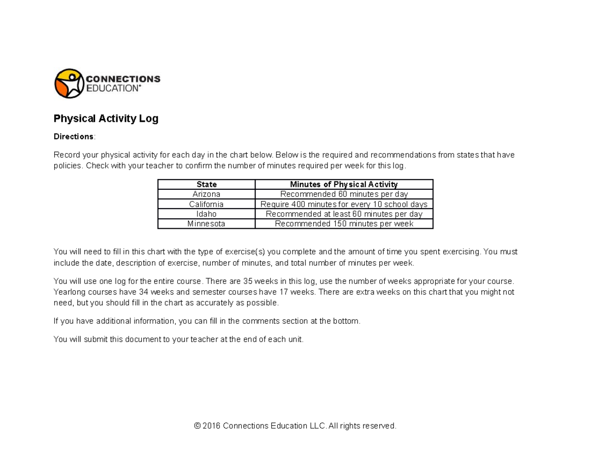 Khloe Gets Fit (3) - DO that and get a 100 - Physical Activity Log ...